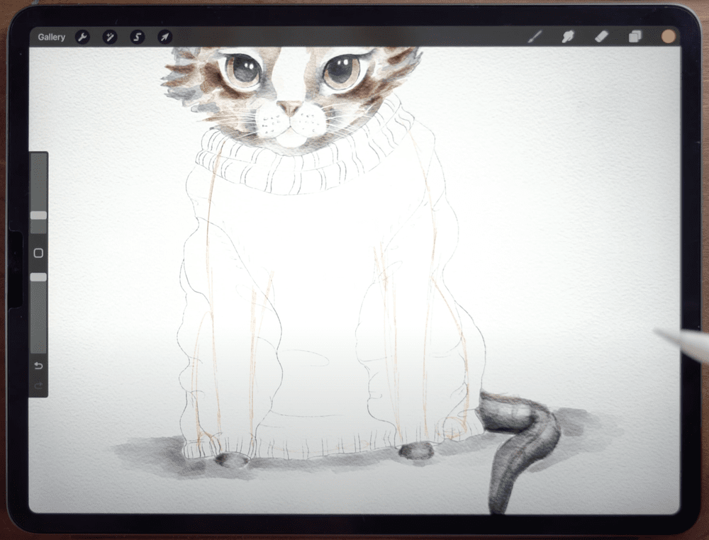 How to Paint Cozy Sweater Knits in Procreate — wooly pronto