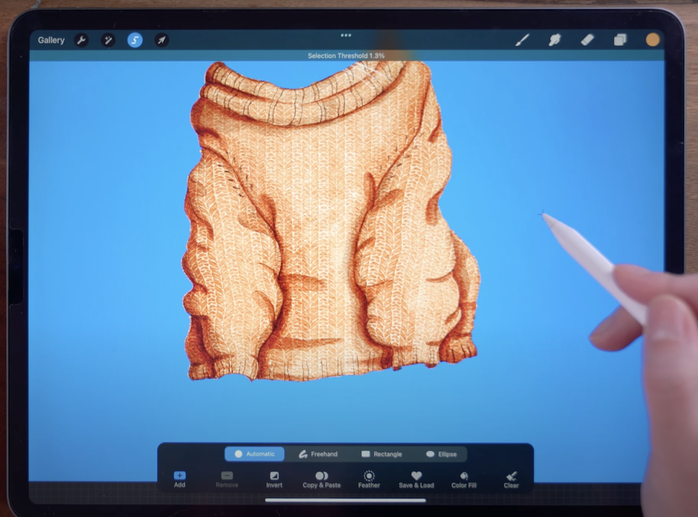 How to Paint Cozy Sweater Knits in Procreate — wooly pronto