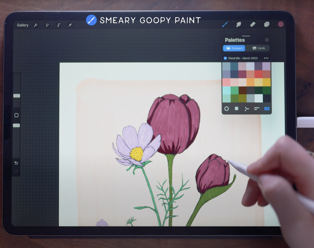 Paint Gouache Flowers in Procreate — wooly pronto
