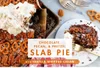 Chocolate, Pecan, and Pretzel Slab Pie with Vanilla Whipped Cream ...