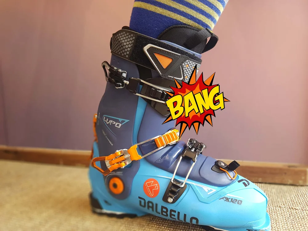 Shin bang from ski boots
