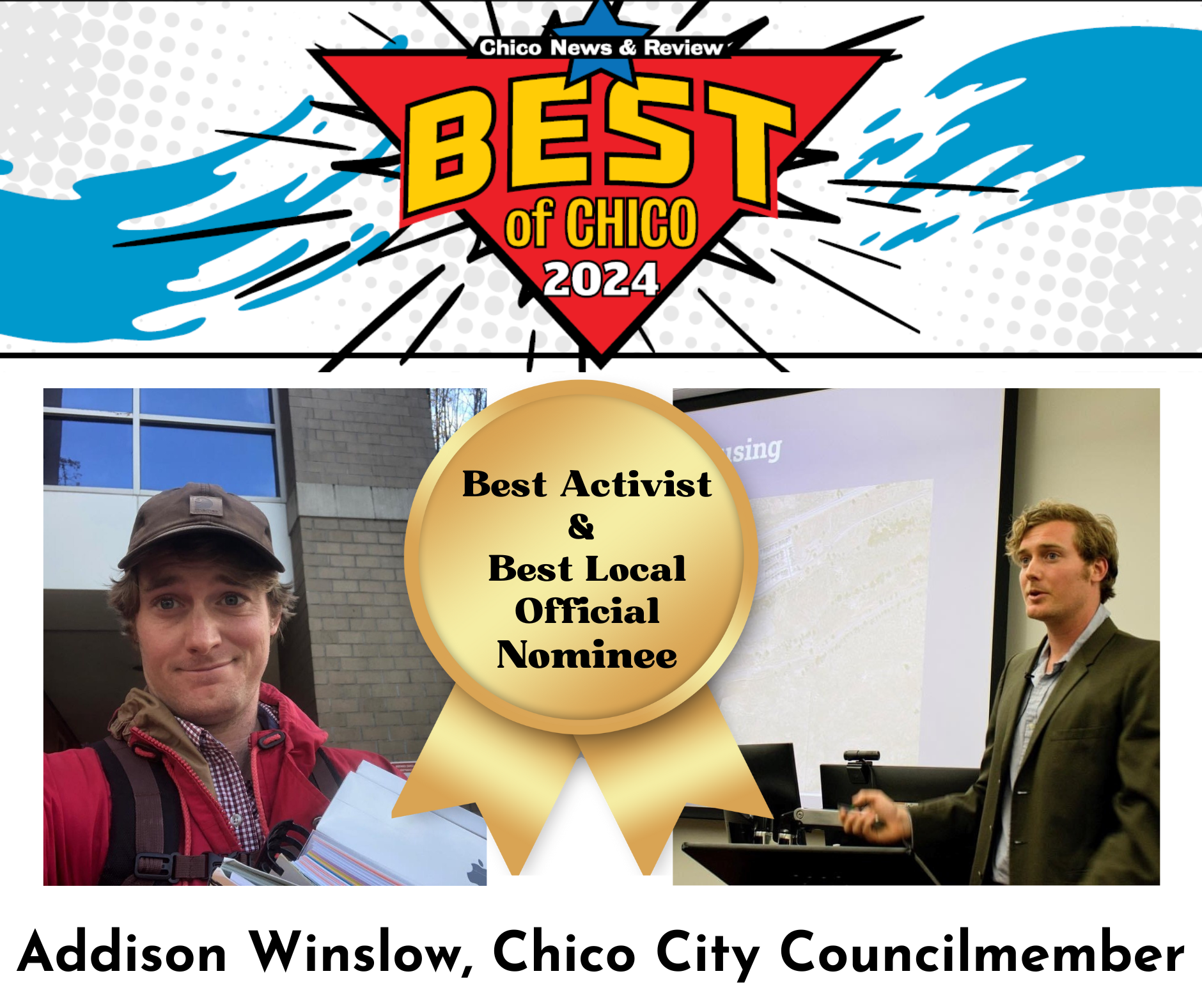 Chico City Councilman Addison Winslow, nominee CNR's “Best of Chico ...