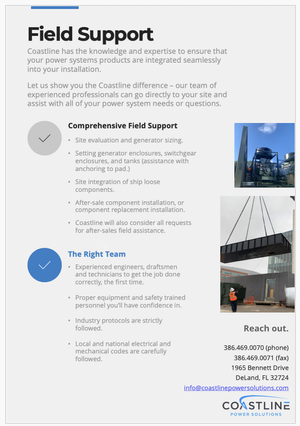 Services — Field Support — Coastline