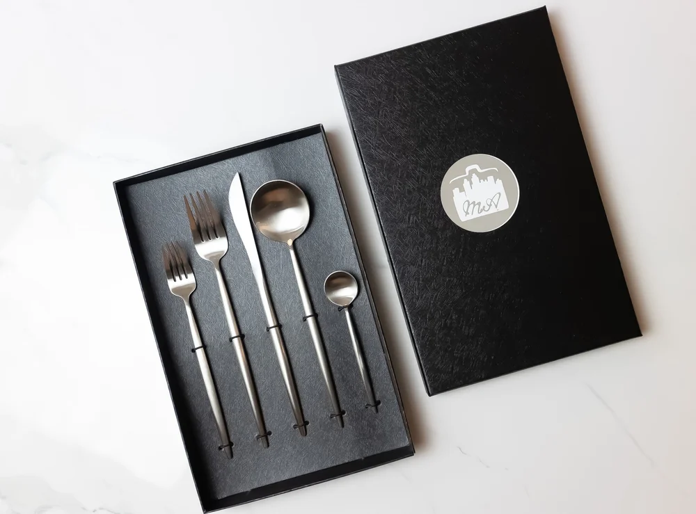 MILAN Matte Gold Flatware Set – Modern Luxury by Marcel Ardani — Marcel ...