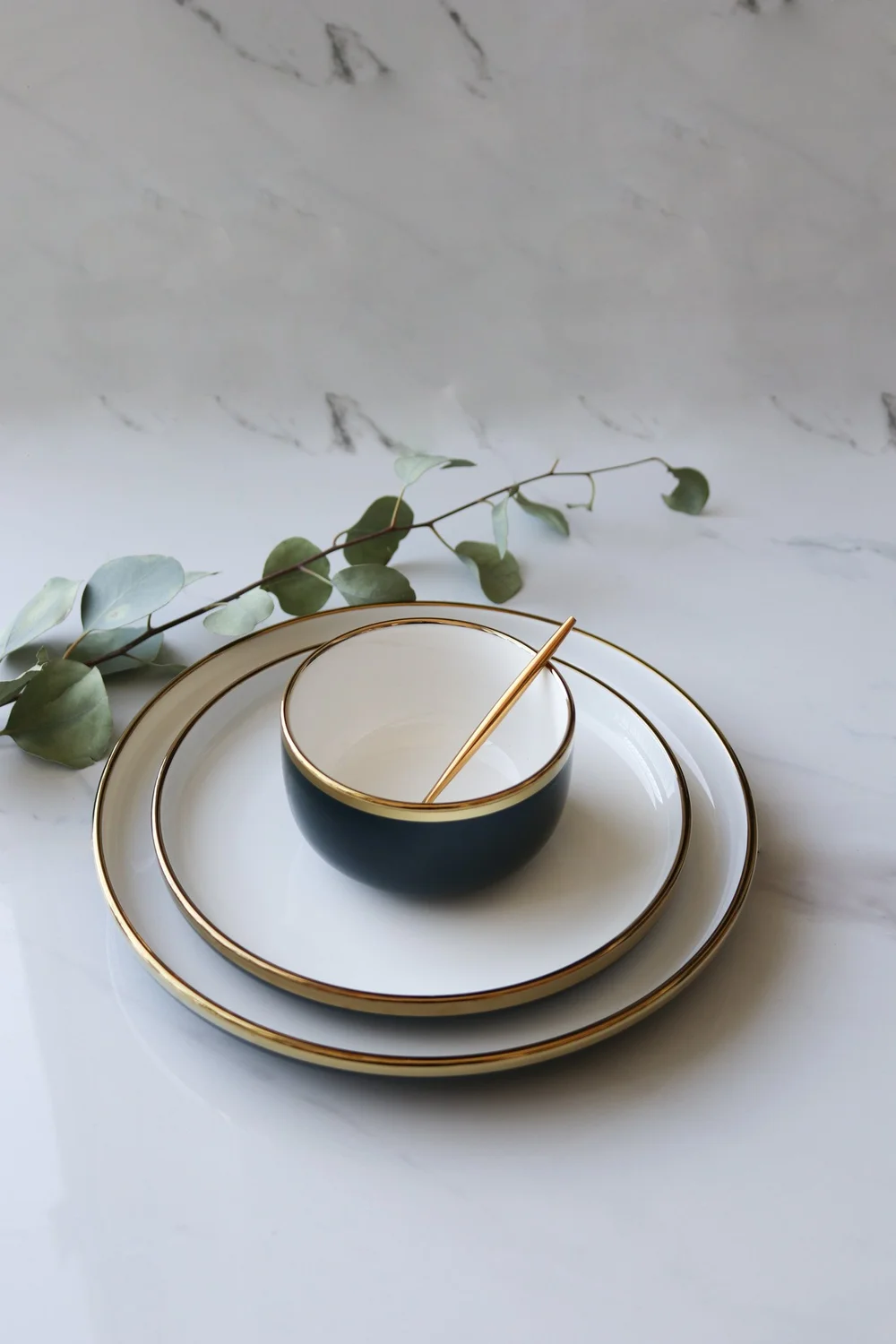 "The Minimalist Collection" White with Black Rim - Large Plate — Marcel ...