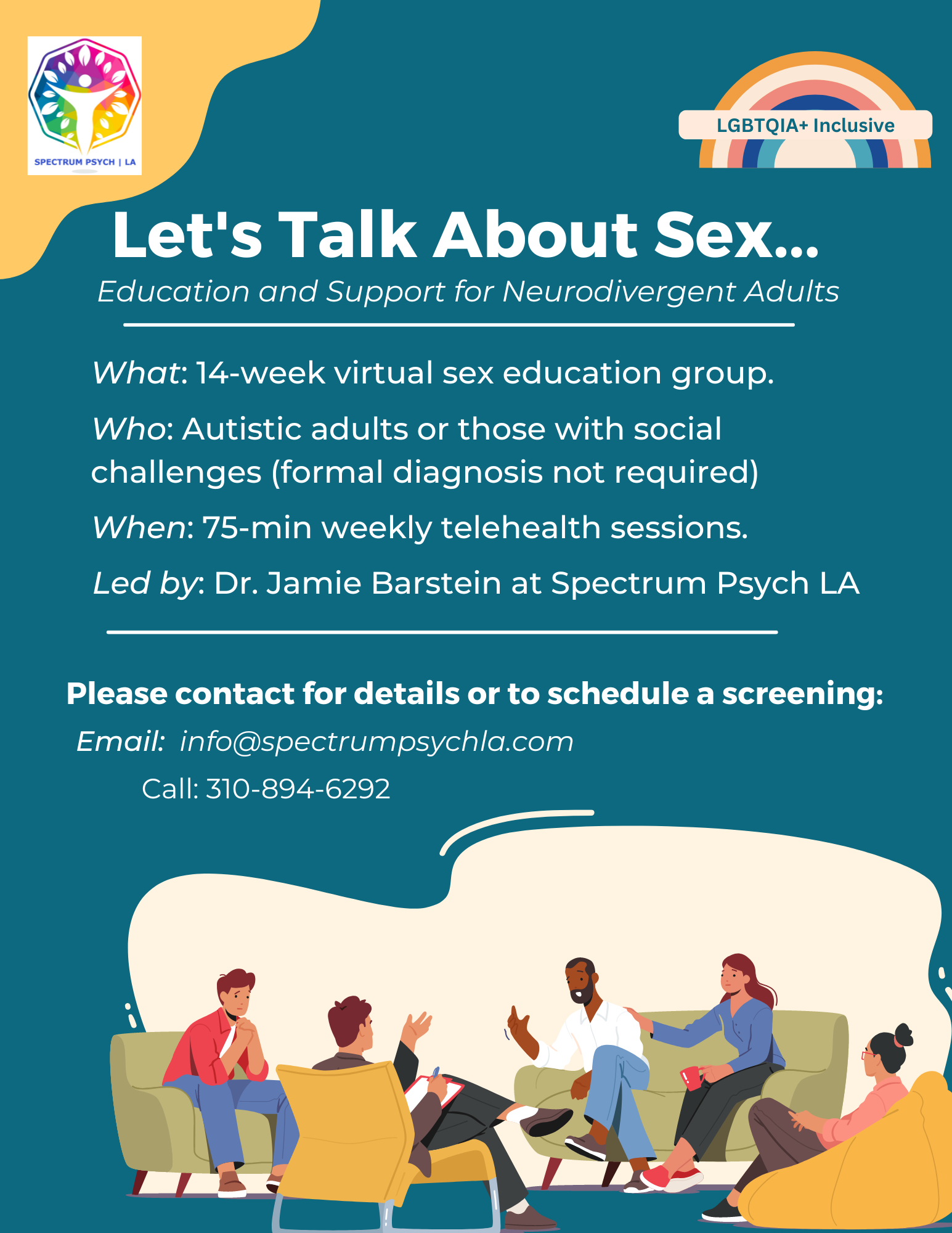 Sex Education Group Starting Soon! — Spectrum Psych | LA & SF