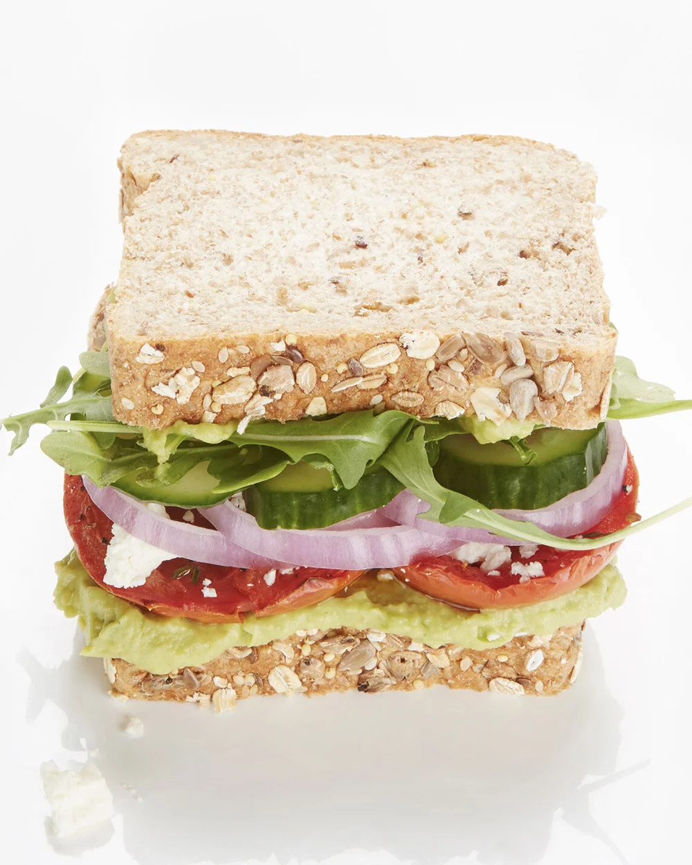 Stacked Mediterranean Vegetable Sandwich Recipe — Bite Me More