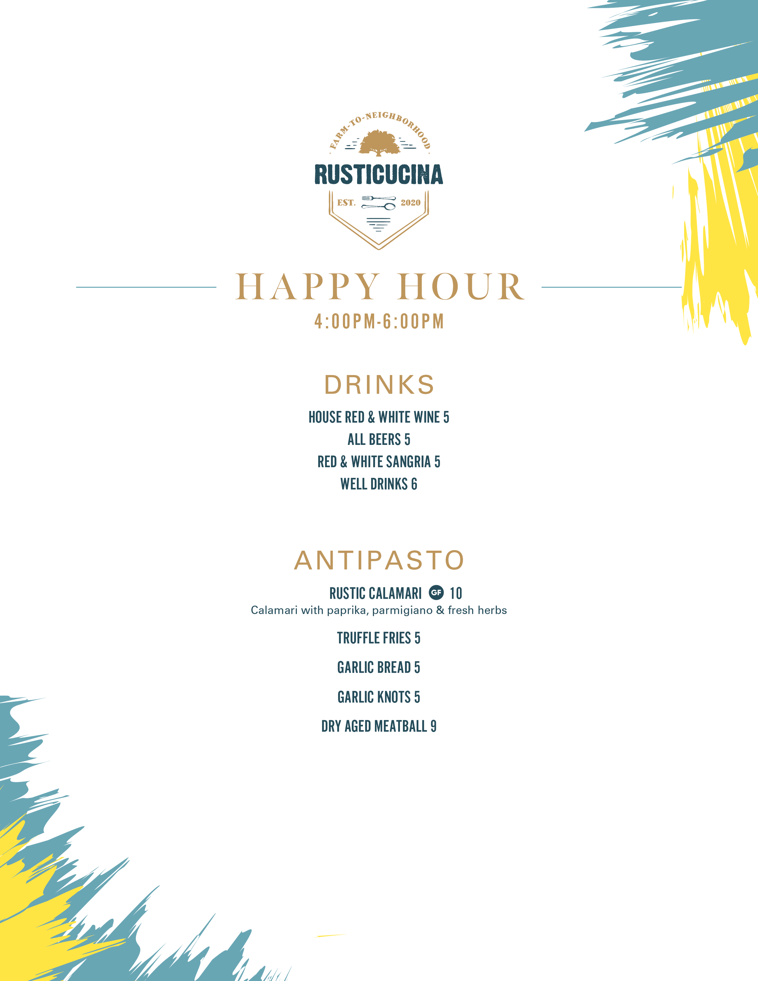 Menu — Rusticucina