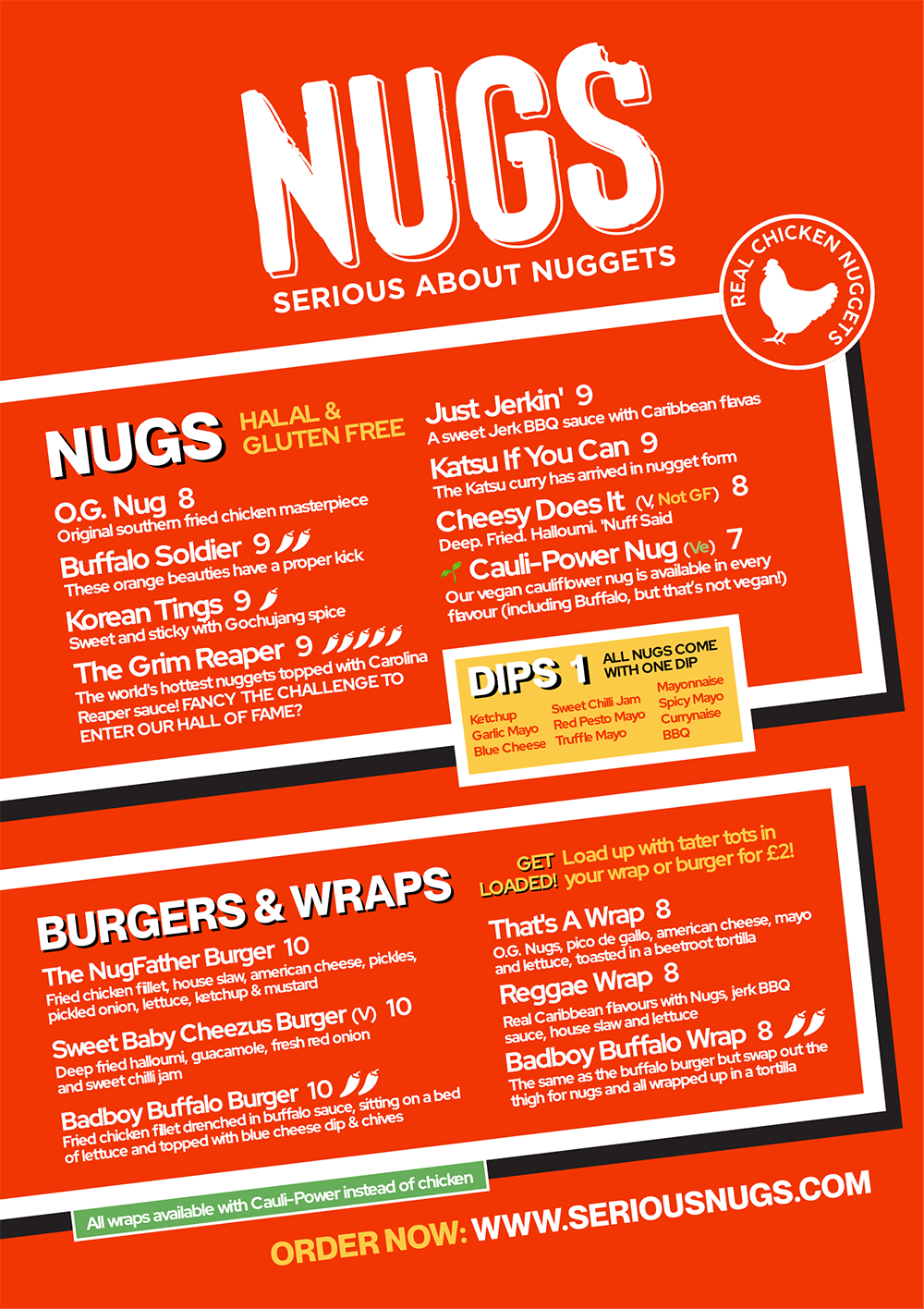 Menu — NUGS - Serious Nugs - UK's first street food pop-up dedicated to ...