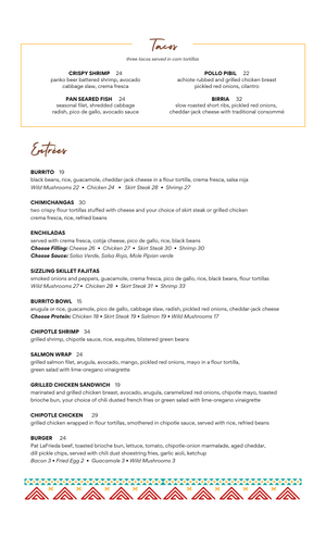 Lunch Menu — Santa Fe Restaurant