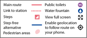 Digital map — Footways