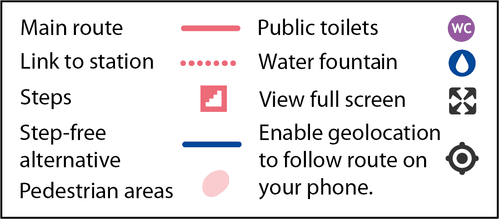 Digital map — Footways