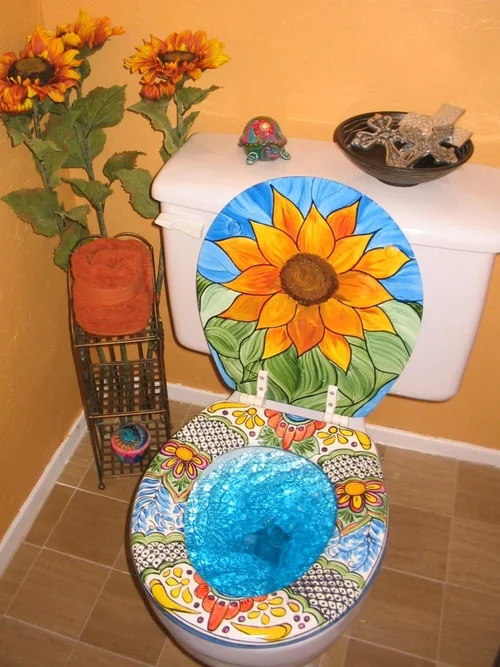 A DIY art project idea: colorful, decorative… toilets! — Forest Grove ...