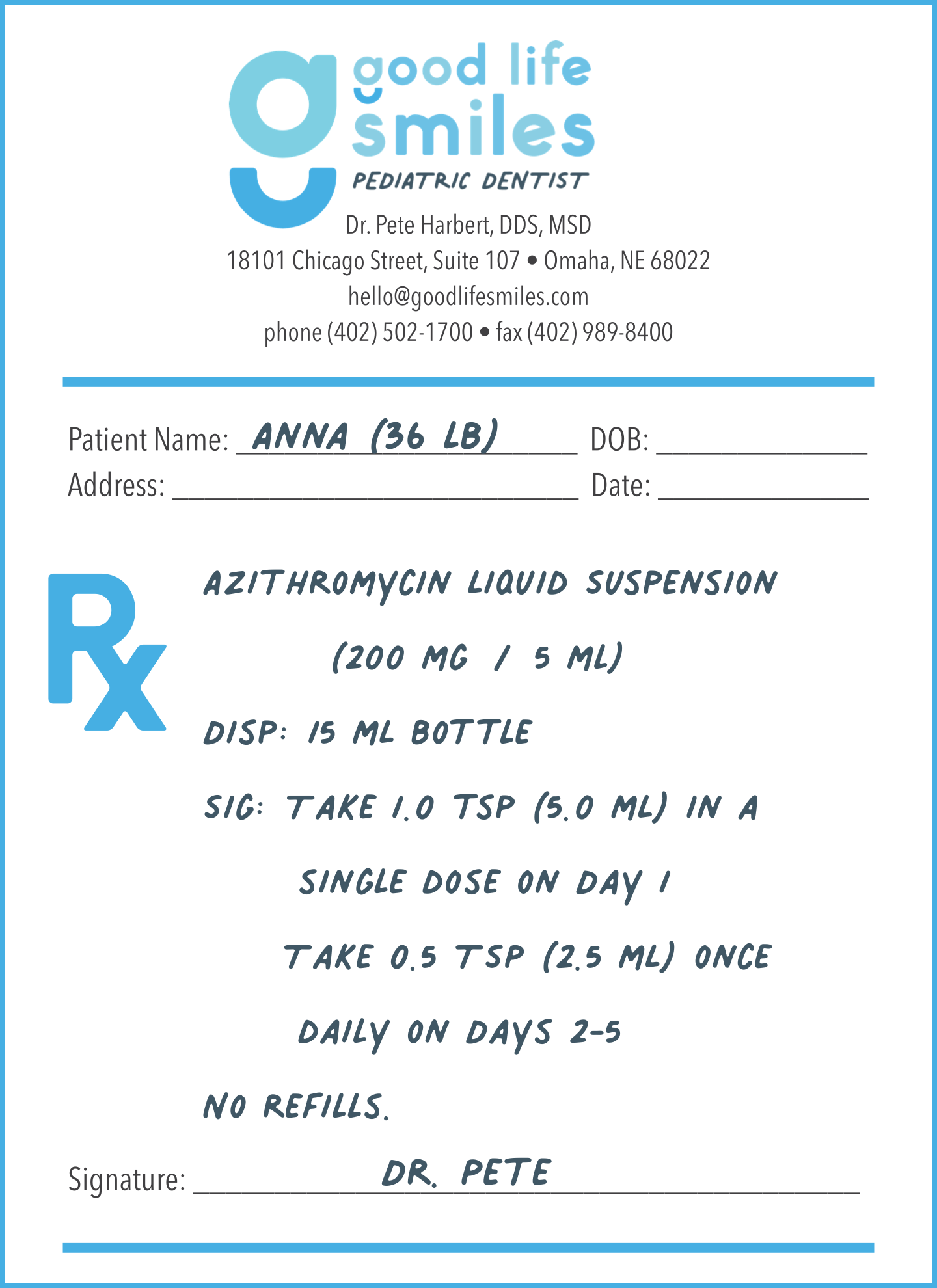 Useful Medications — Good Life Smiles | Omaha Pediatric Dentist | Pete ...