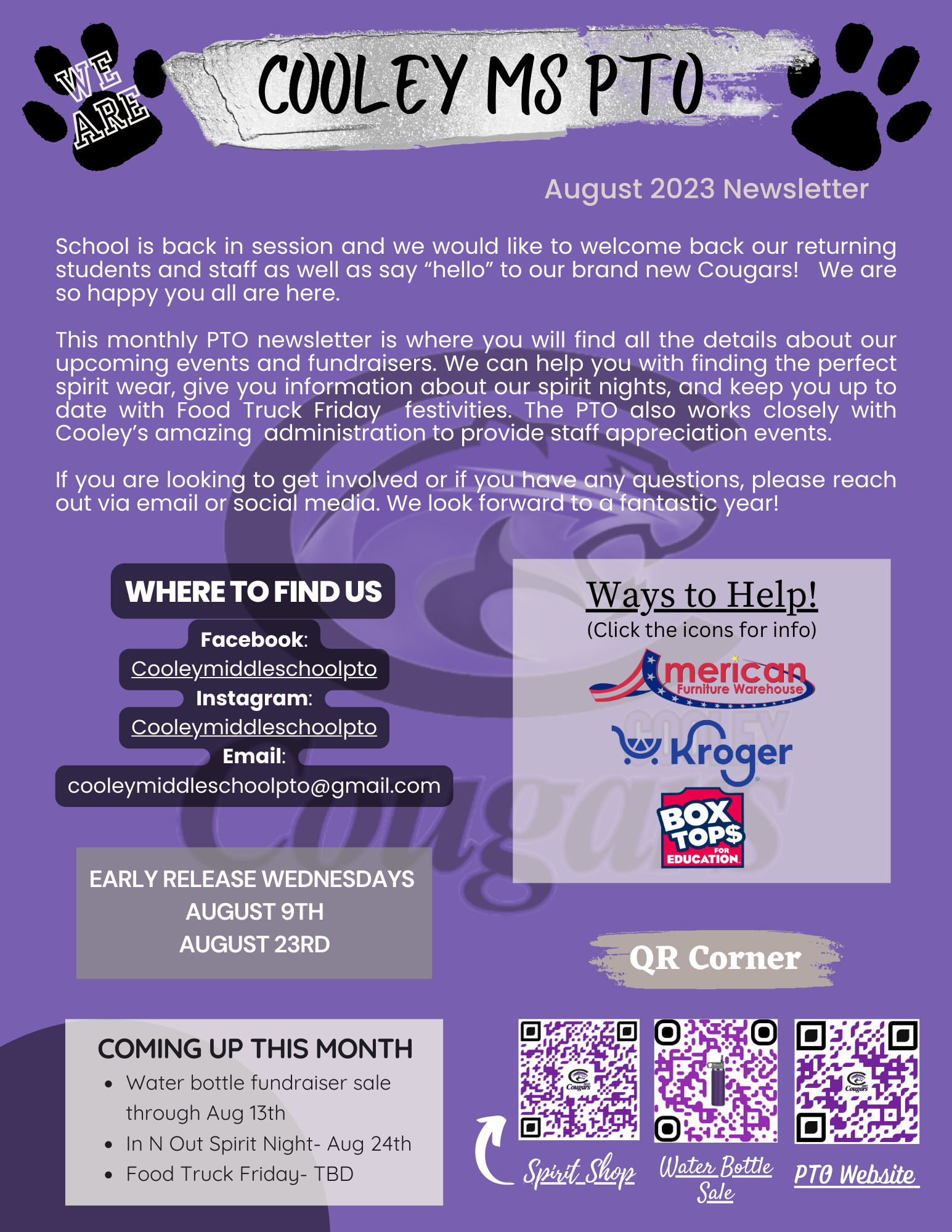 Newsletter — Cooley MS PTO