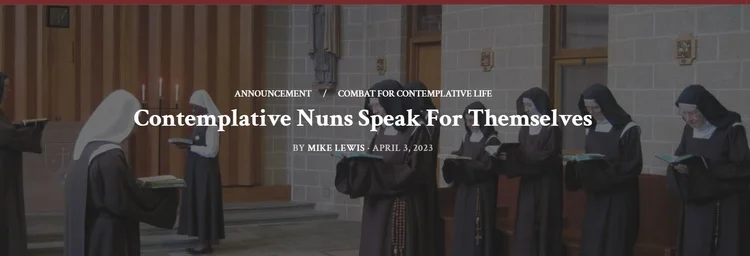 "Contemplative Nuns Speak for Themselves!" — The Carmel of Mary ...