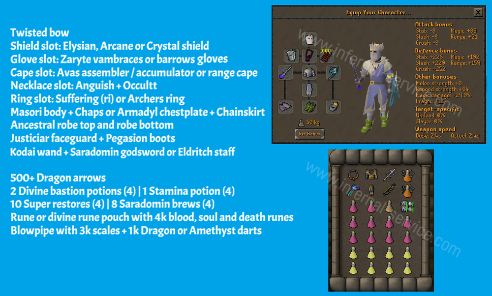 Infernal cape gear set up for the inferno | Infernal-service.com Best ...