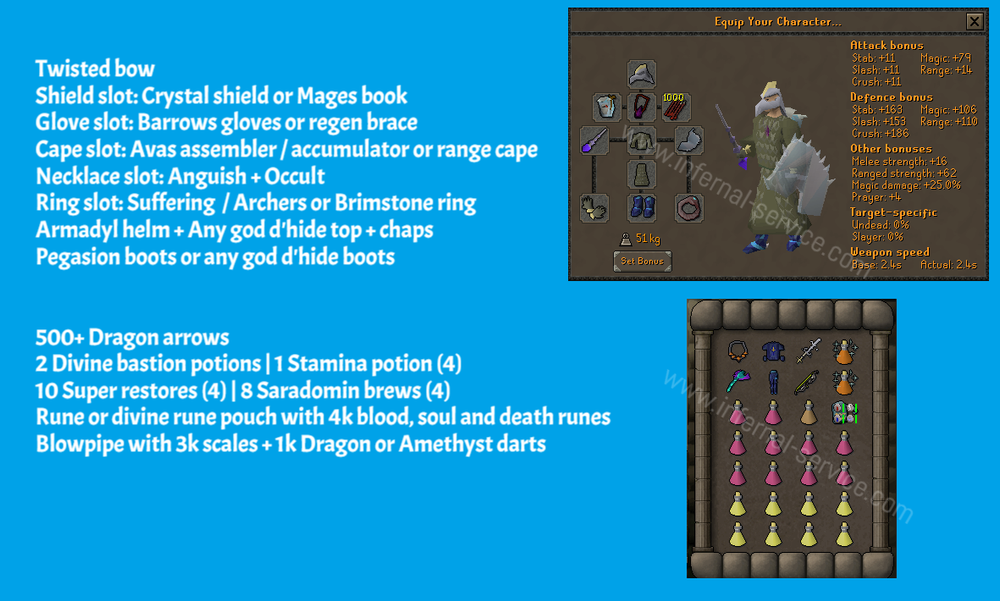 Infernal cape gear set up for the inferno | Infernal-service.com Best ...