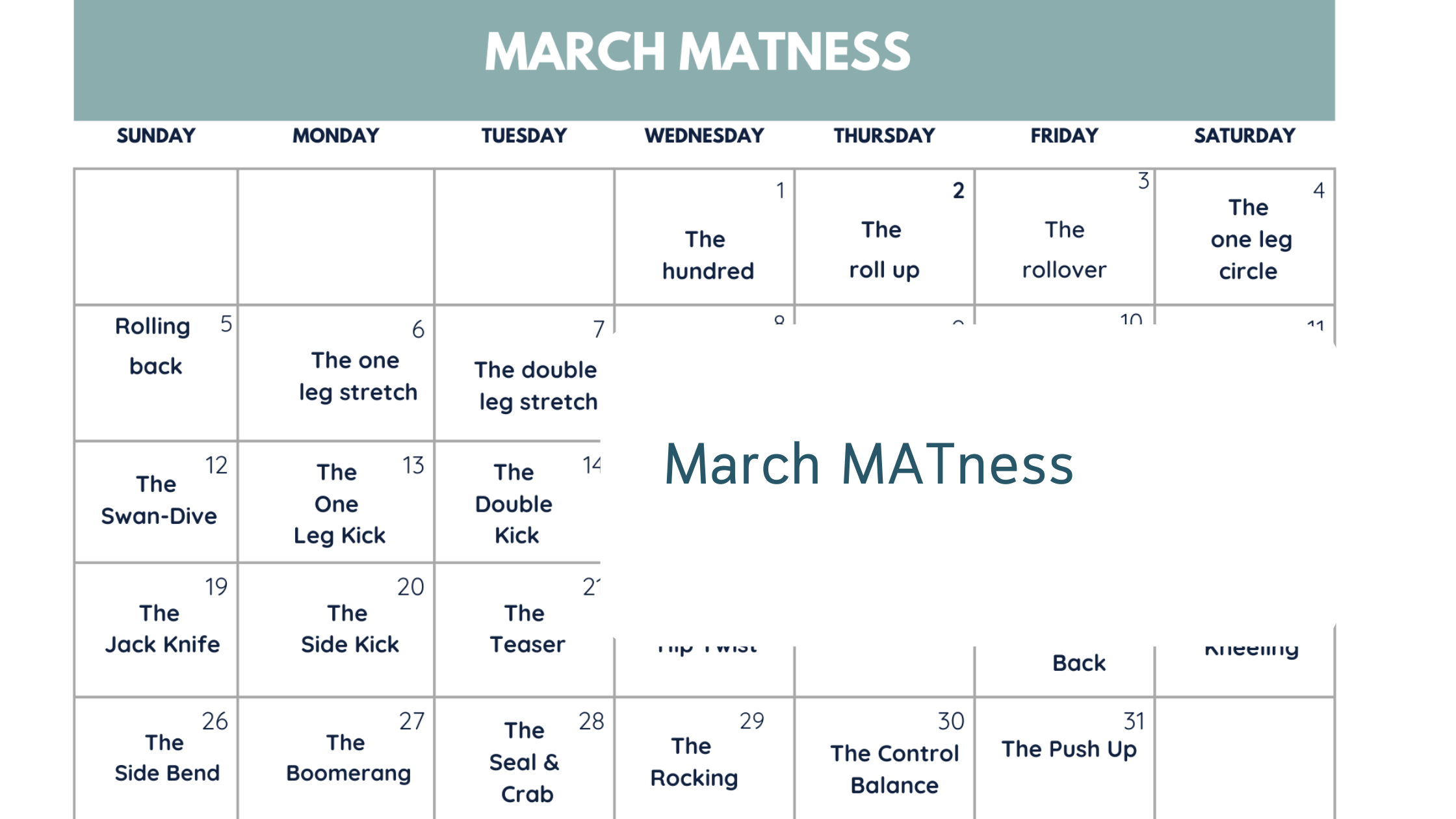 March MATness: Pilates Enthusiasts Unite for a Month of Mat Workouts ...