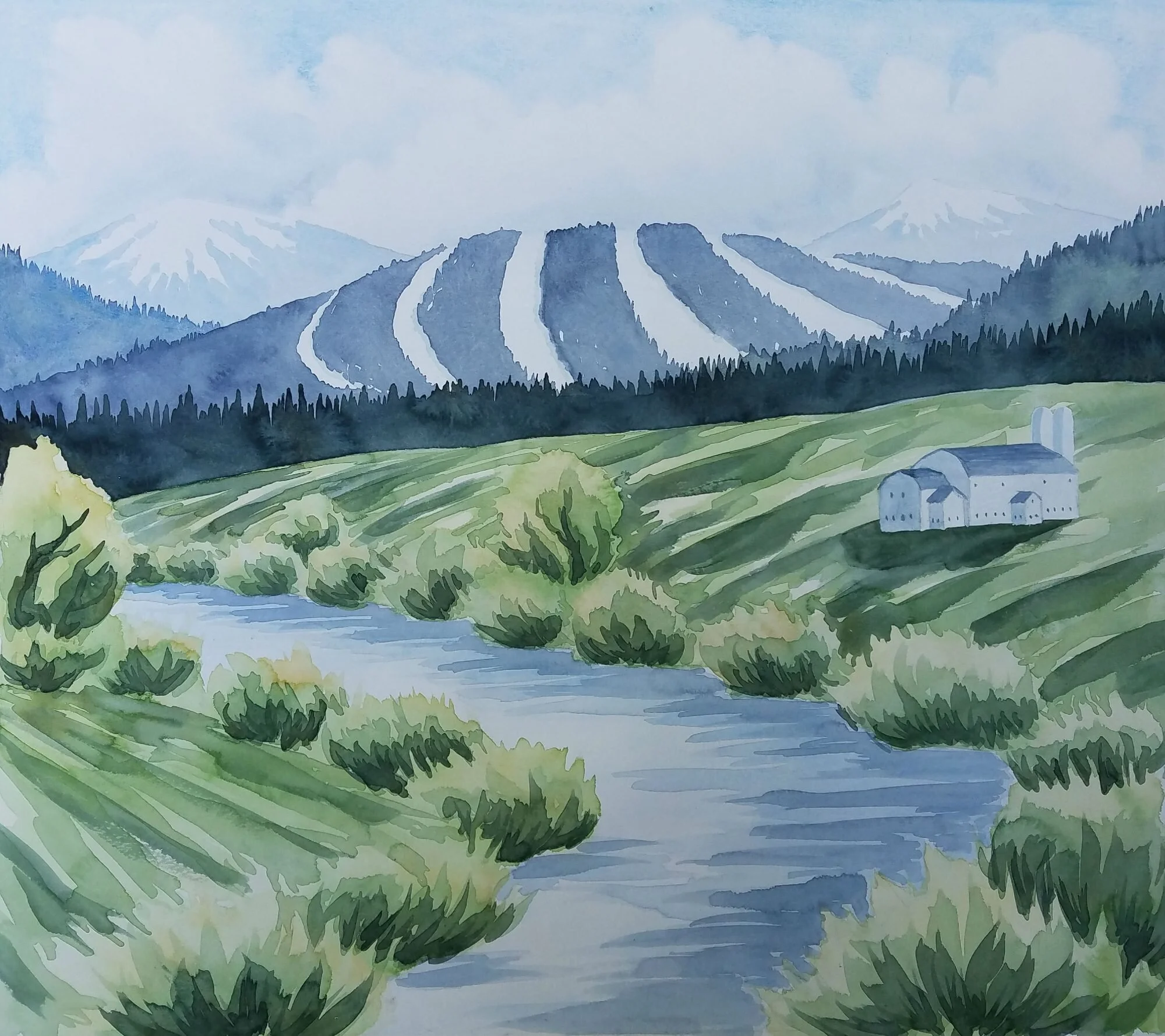 Watercolor for LL Bean Window in Park City — BRIDGETTE MEINHOLD