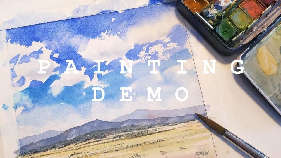 Watercolour Landscape Painting Demonstration
