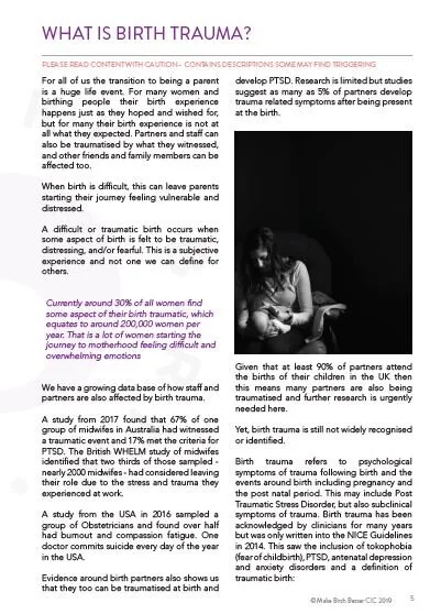 Free birth trauma resources for parents - Make Birth Better