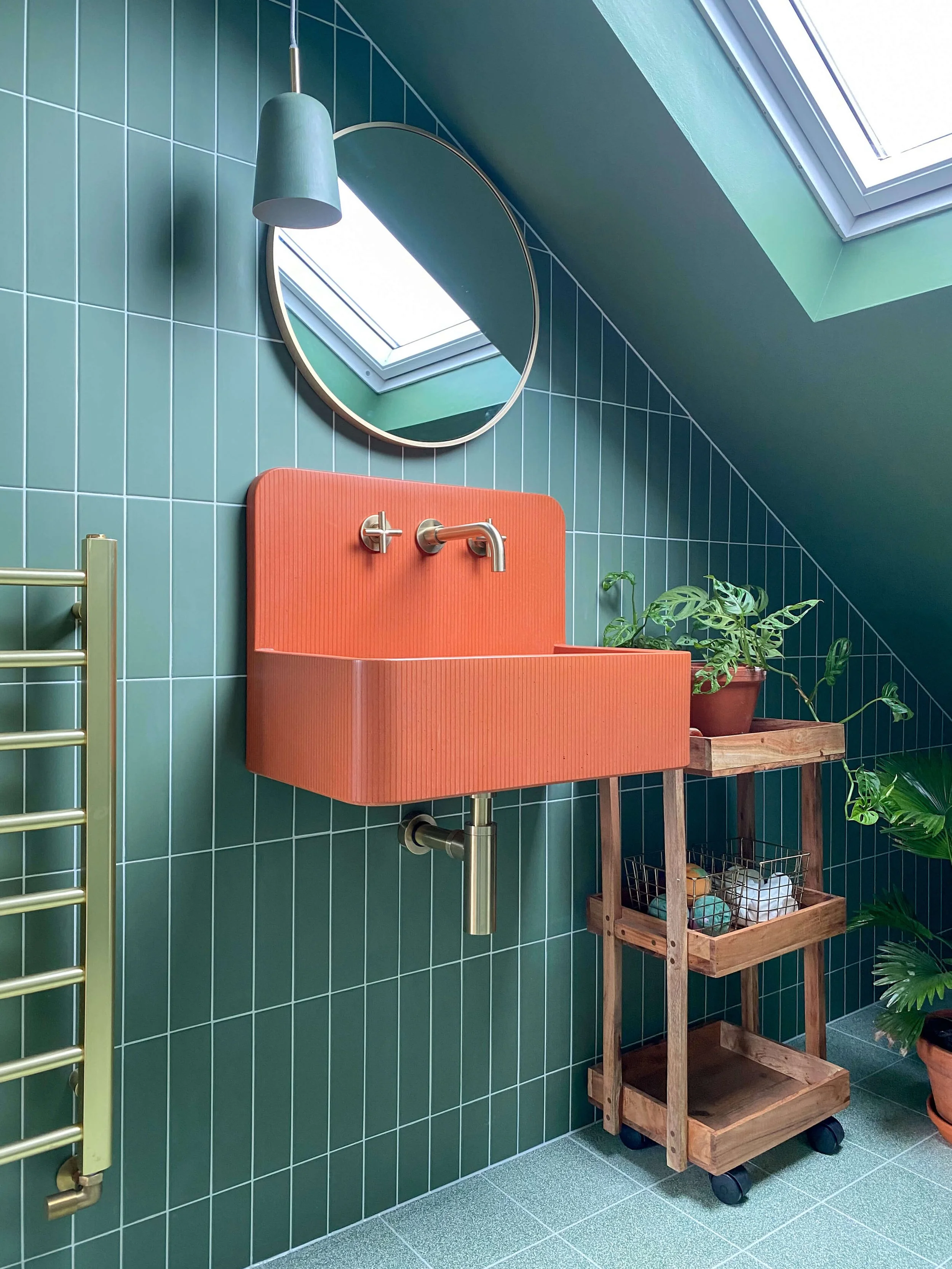 Bold Bathroom Inspiration from @thistimeincolour | Kast Concrete Basins