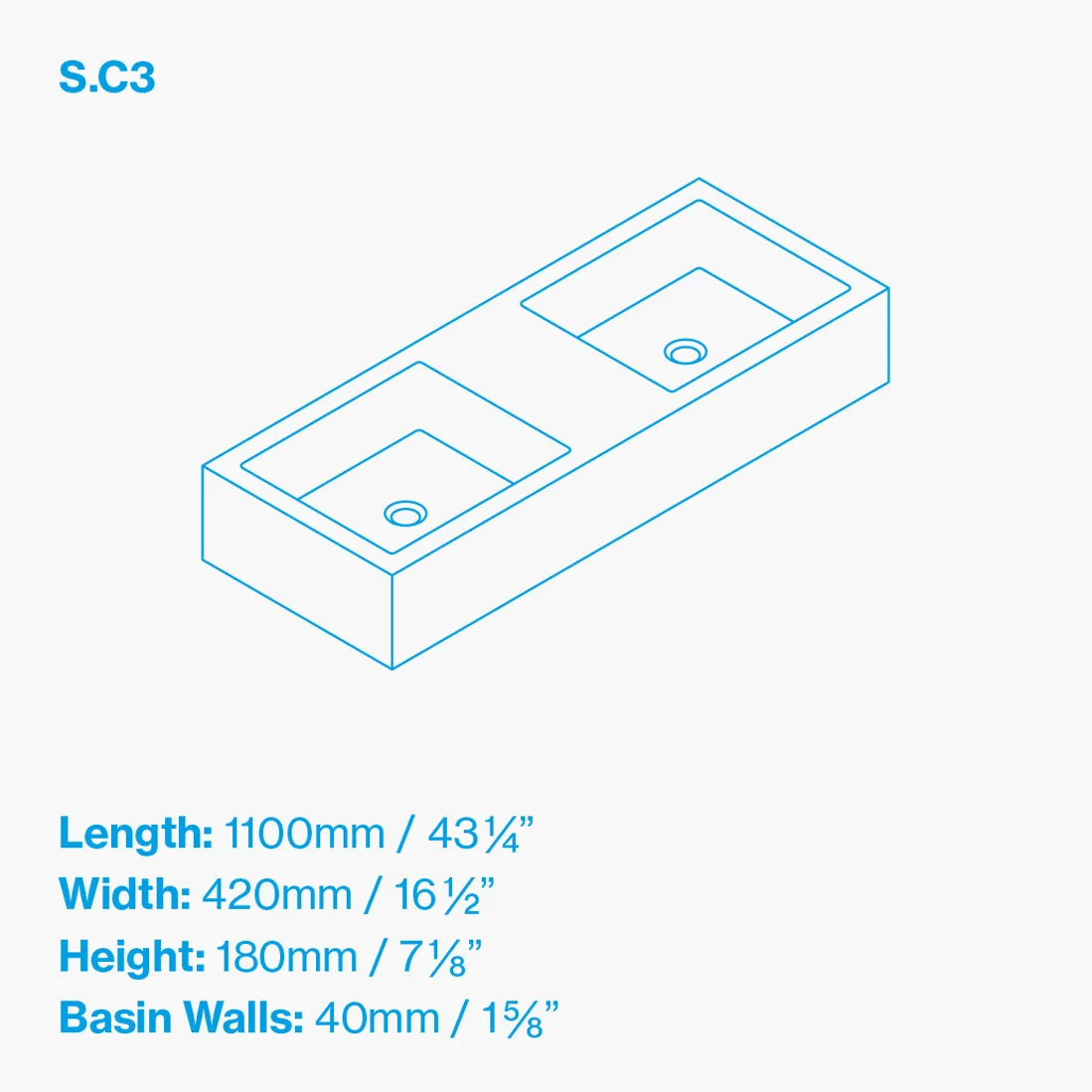 Sienna - Double Basin Trough | Kast Concrete Basins