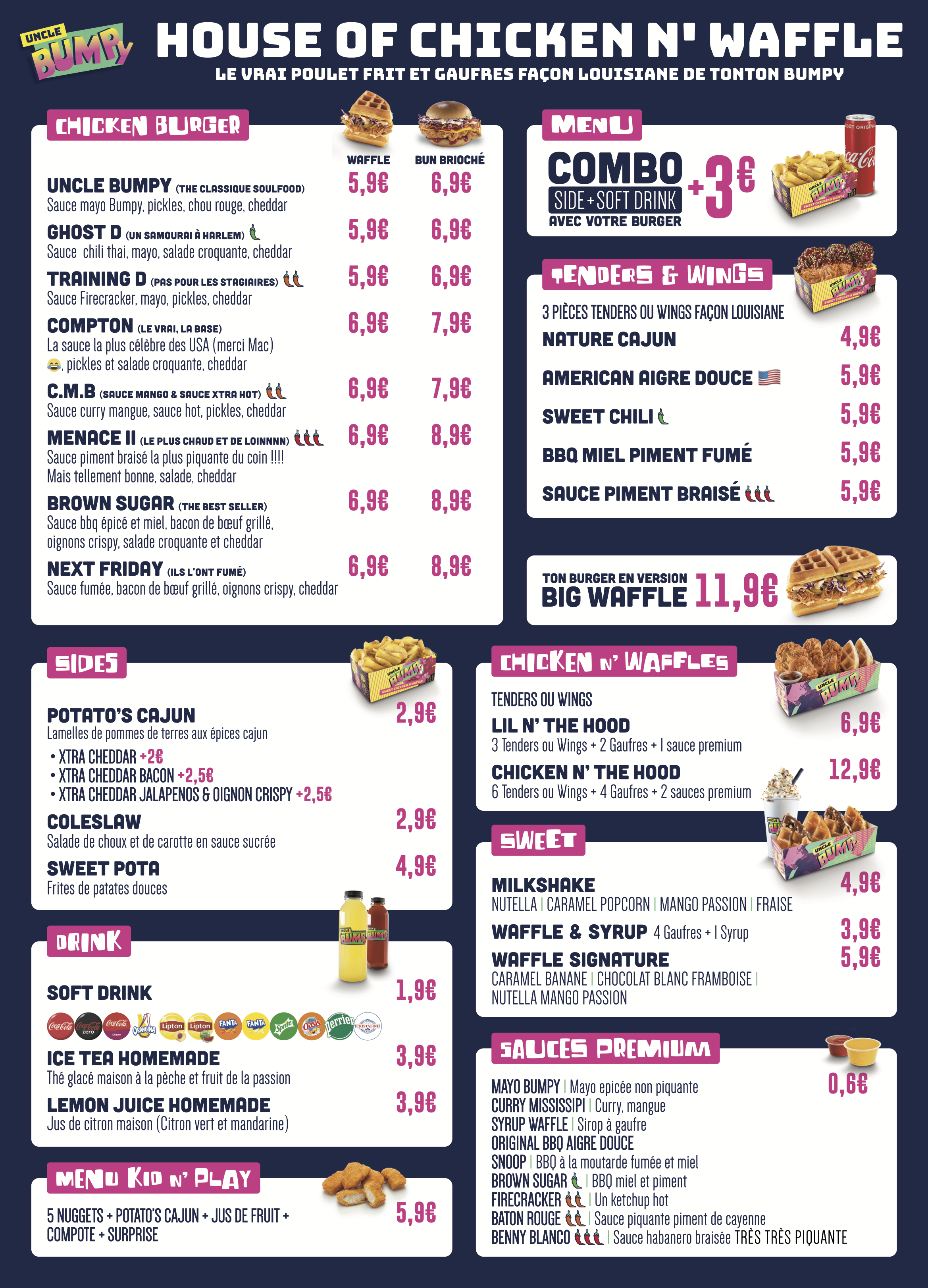 Uncle Bumpy — Menu