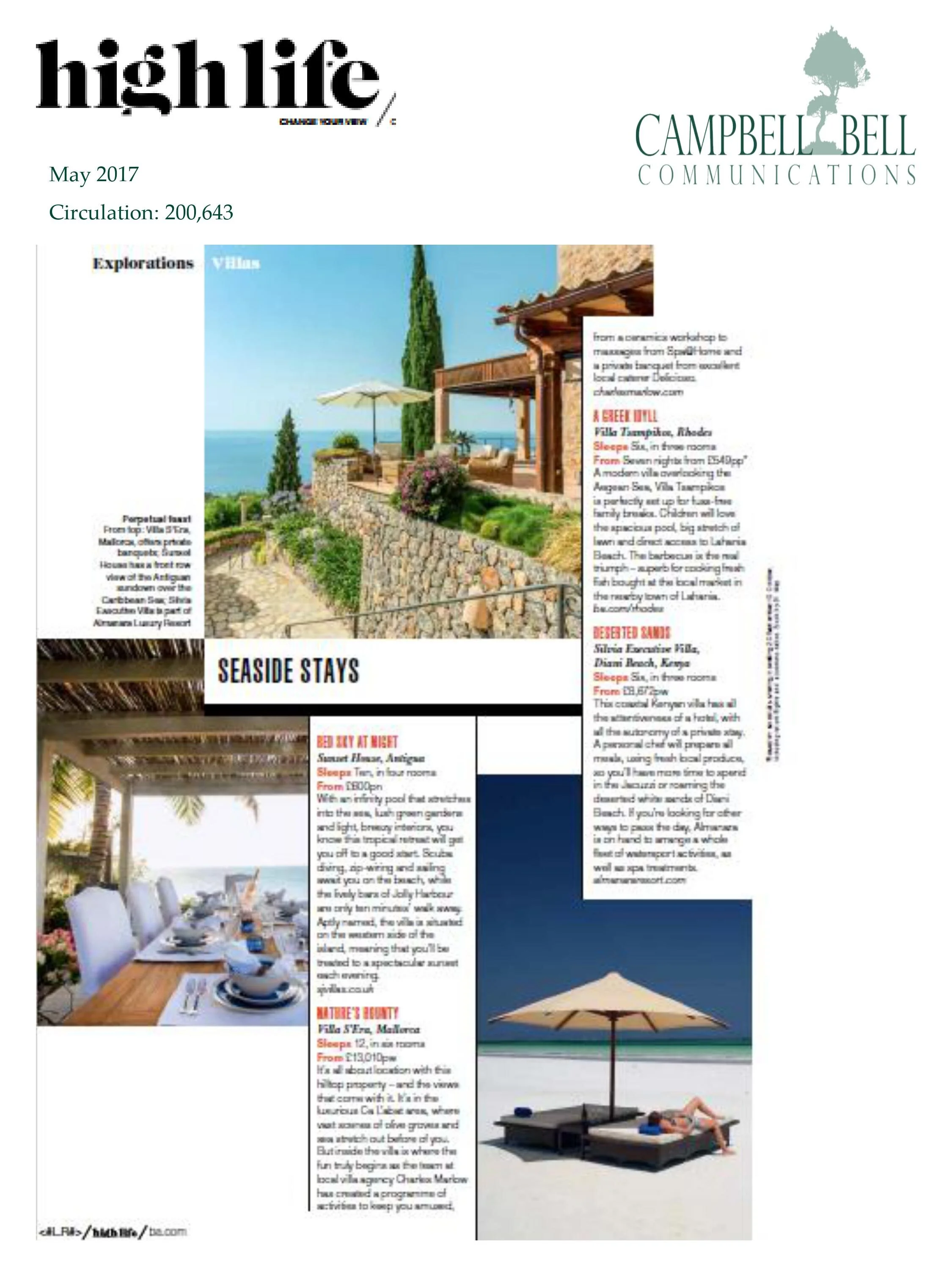 BA HIGH LIFE — Green Travel Marketing