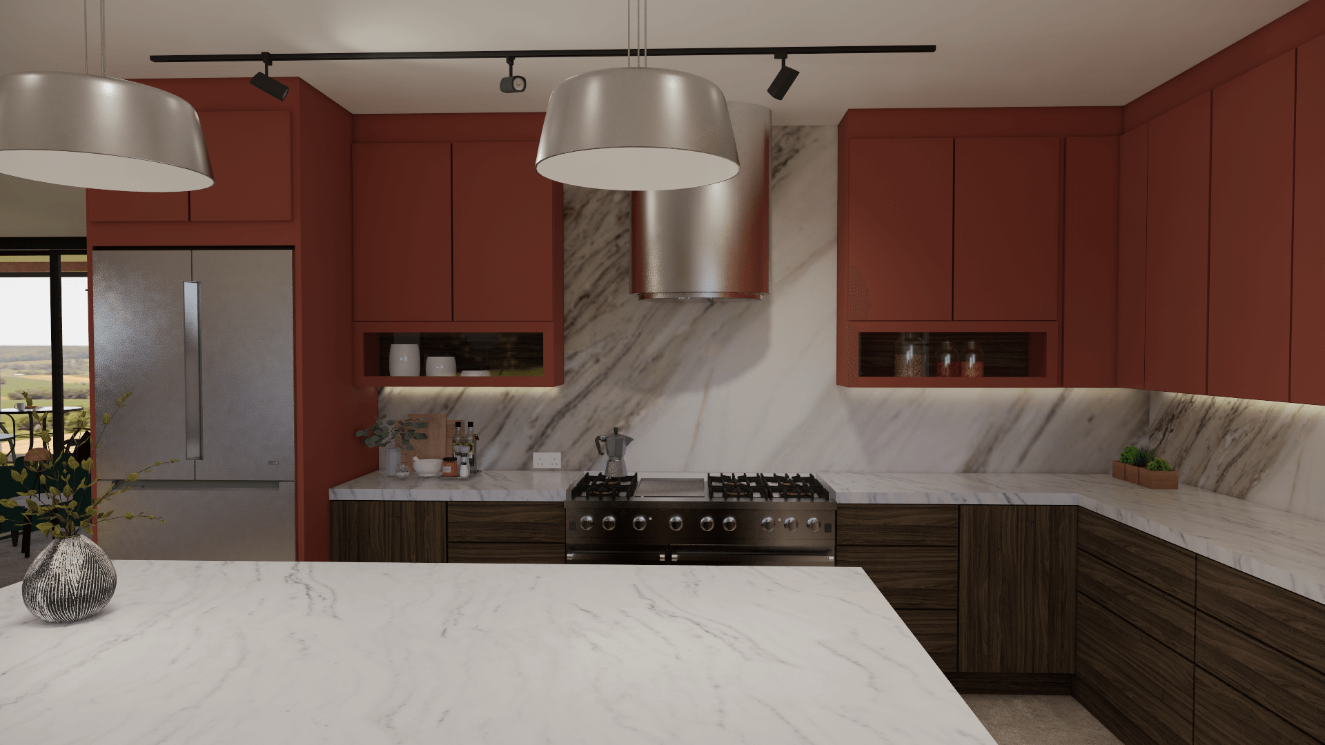 Modern Terracota kitchen and Dining Area Blog "Art of Interiors ...