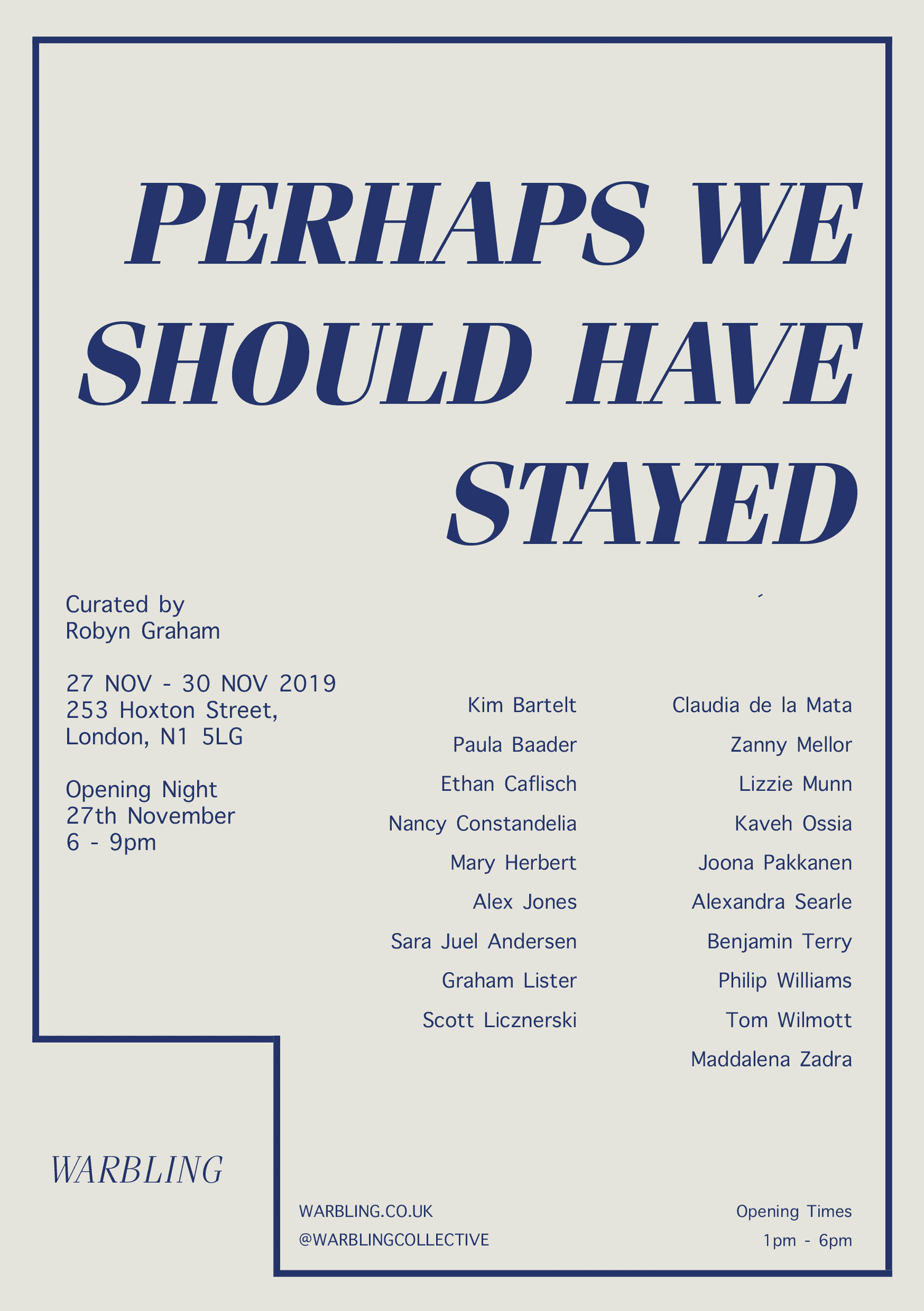 Exhibitions — Warbling