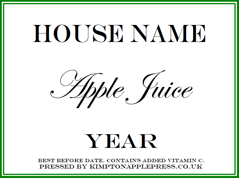 Juice Labels — Kimpton Apple Press