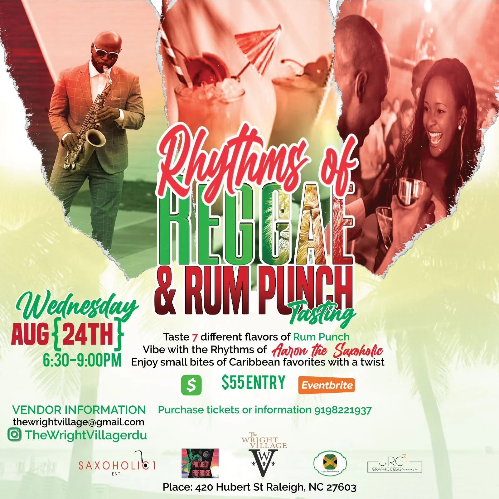 Rhythms of Reggae & Rum Punch Tasting — The Wright Village