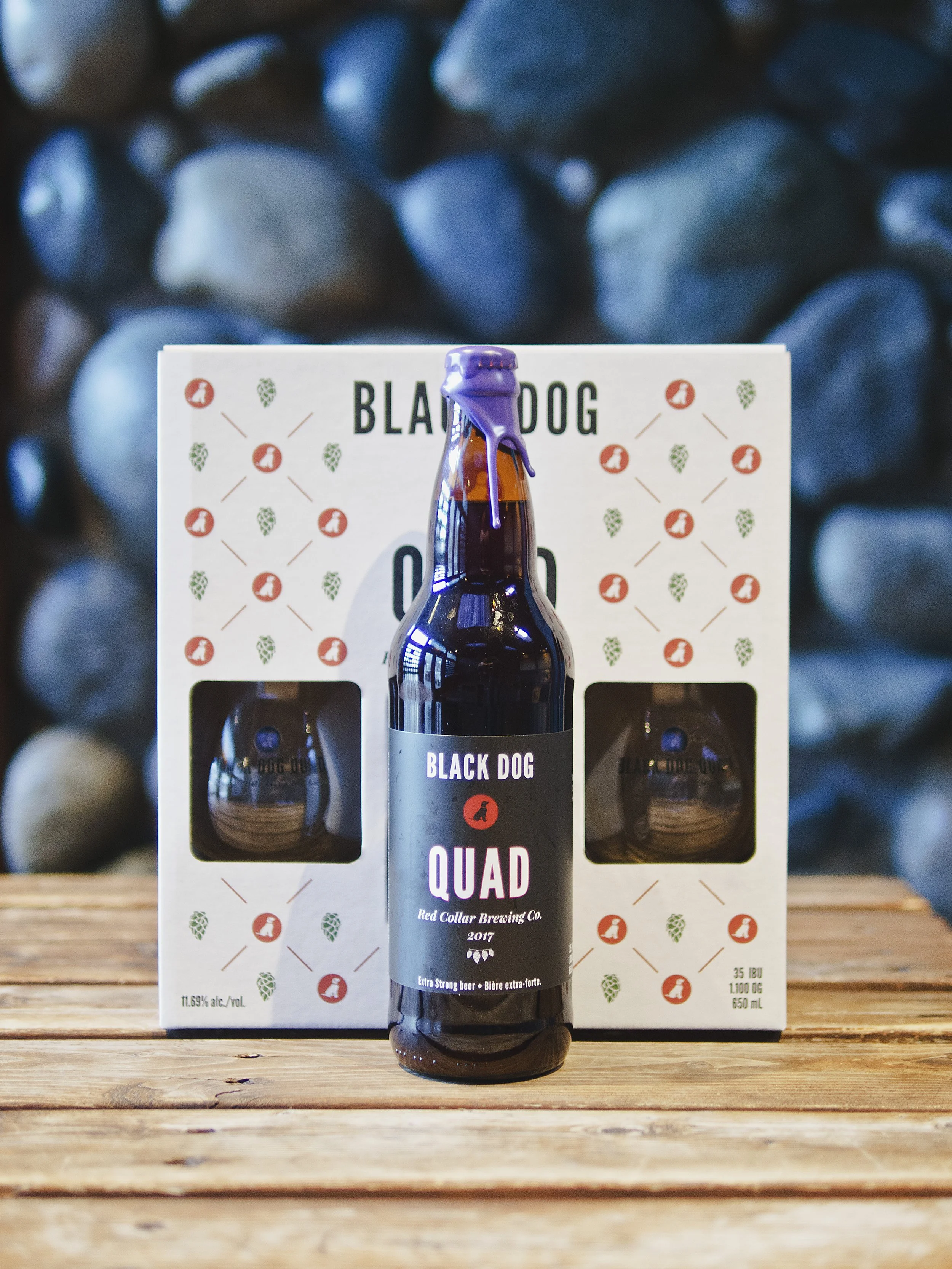 Black Dog Quad Bottle 3 Pack — Red Collar Brewing & Distilling Co.