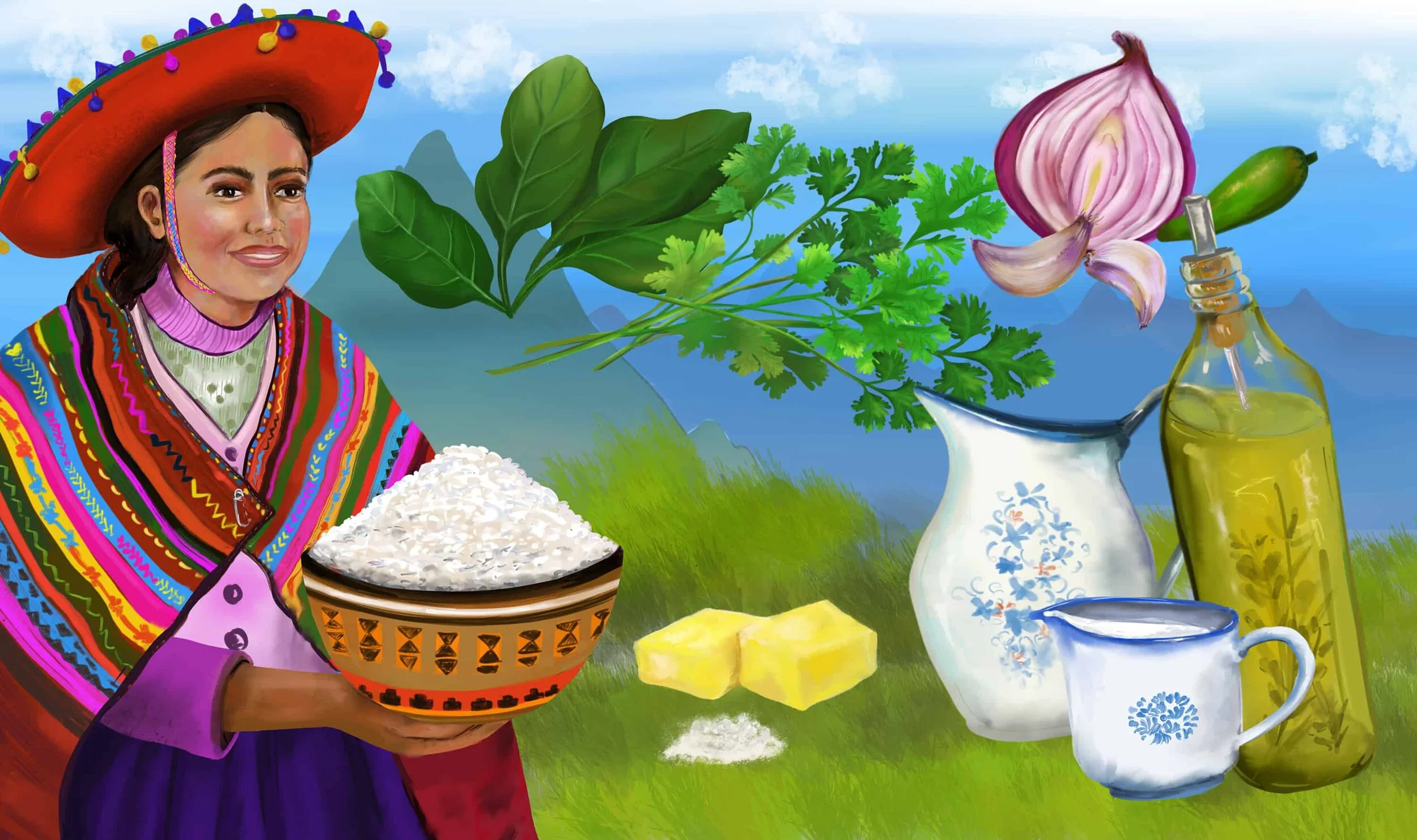 Peruvian Green Rice — Nibble n' Gobble