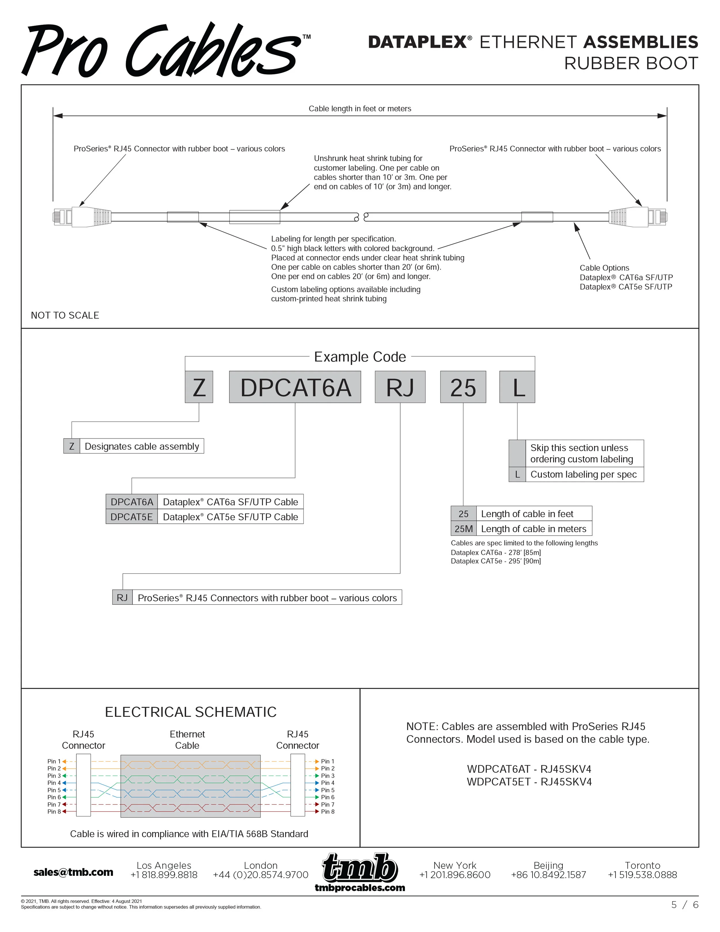 Dataplex Ethernet CAT6a CAT5e — TMB Pro Cables