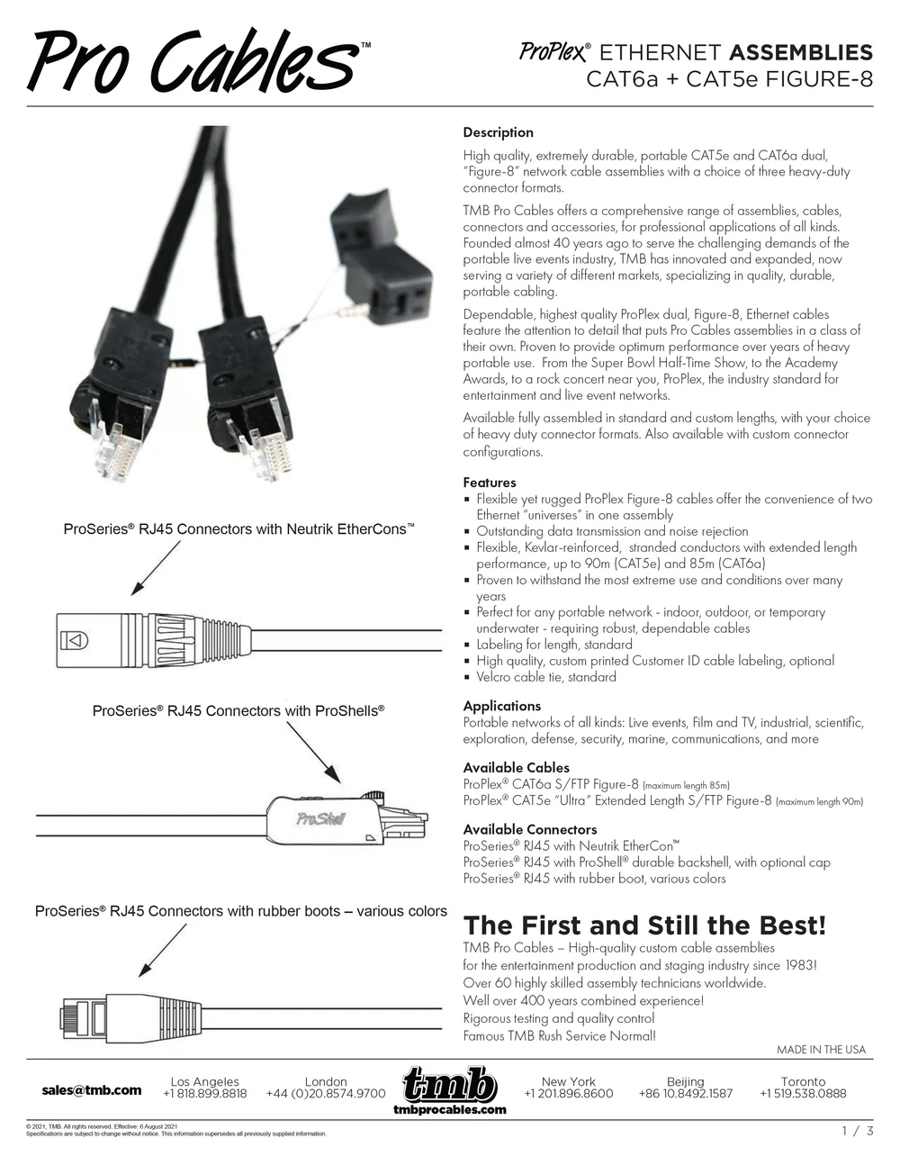 ProPlex Ethernet 2X Figure 8 — TMB Pro Cables