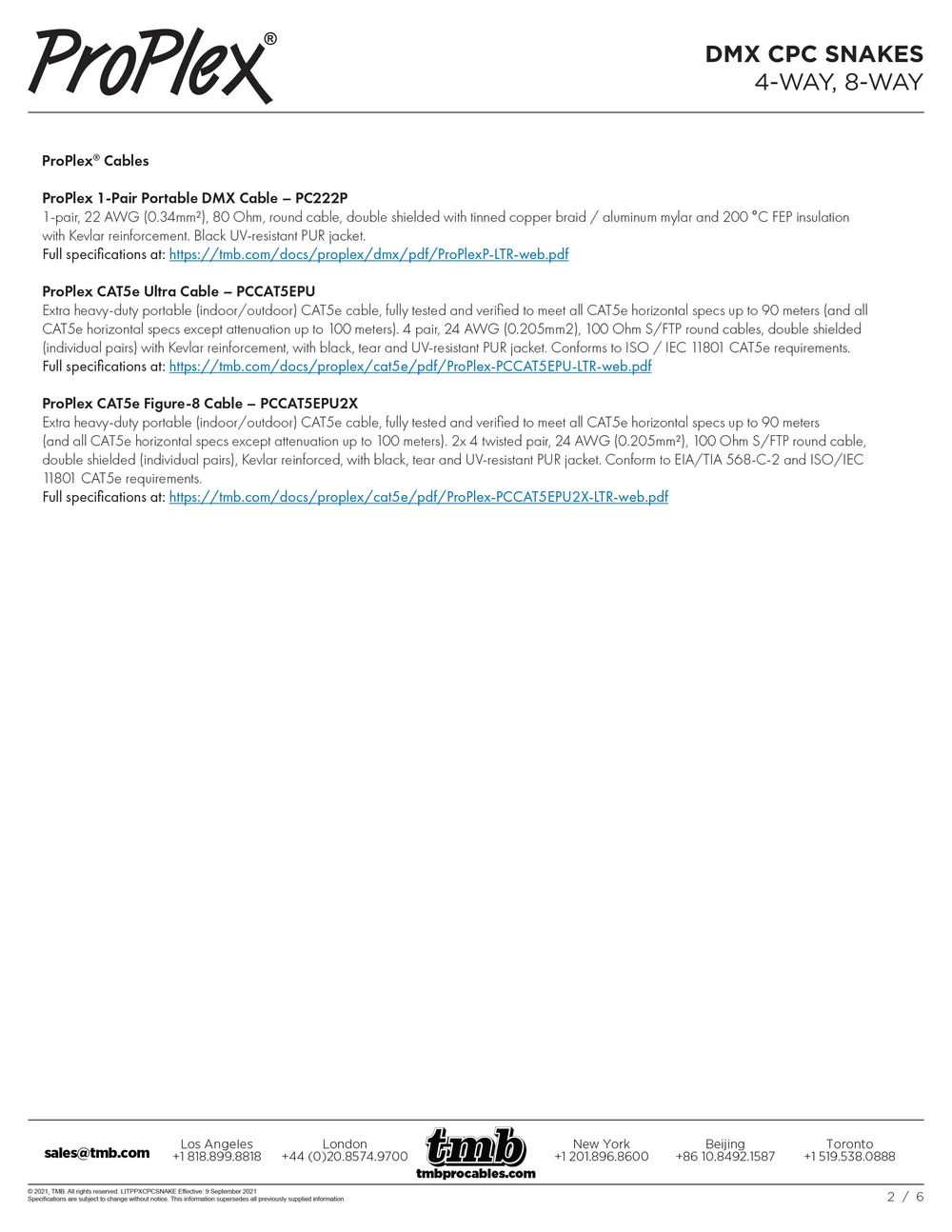 ProPlex CPC Snake — TMB Pro Cables