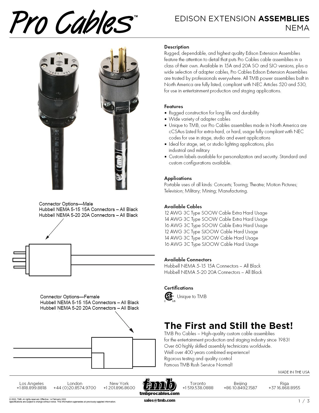 Edison Extension — TMB Pro Cables