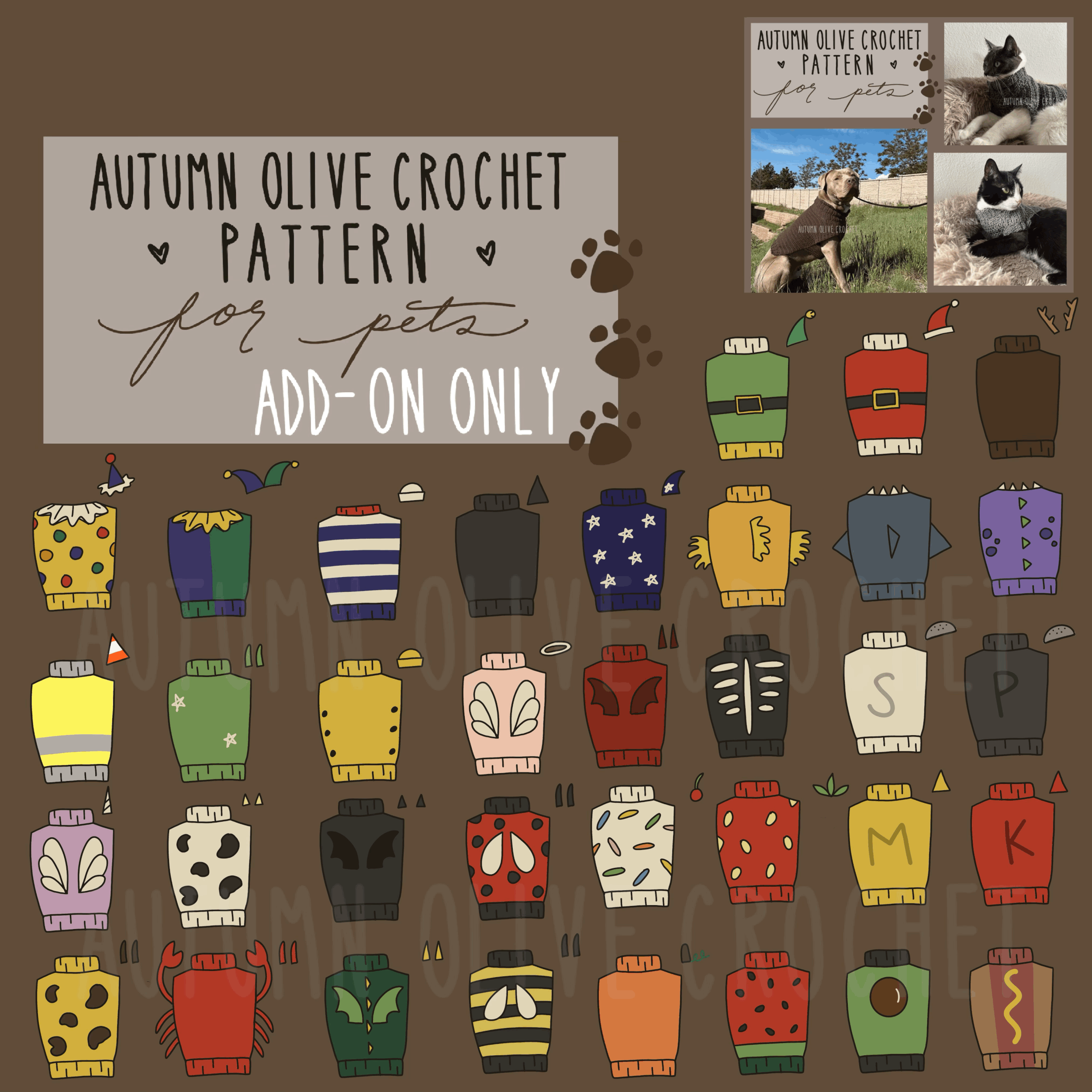 colorwork add-on: garden variety cardigans — autumn olive crochet