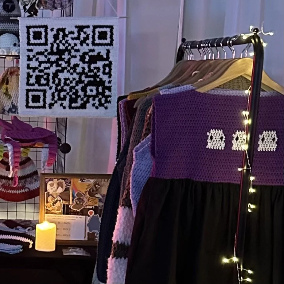 crocheted QR code ♡ — autumn olive crochet