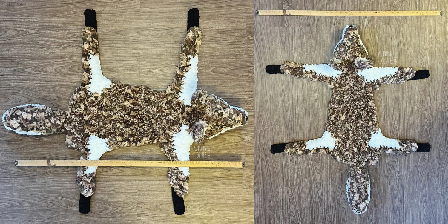 faux fox fur shrug & rug — autumn olive crochet