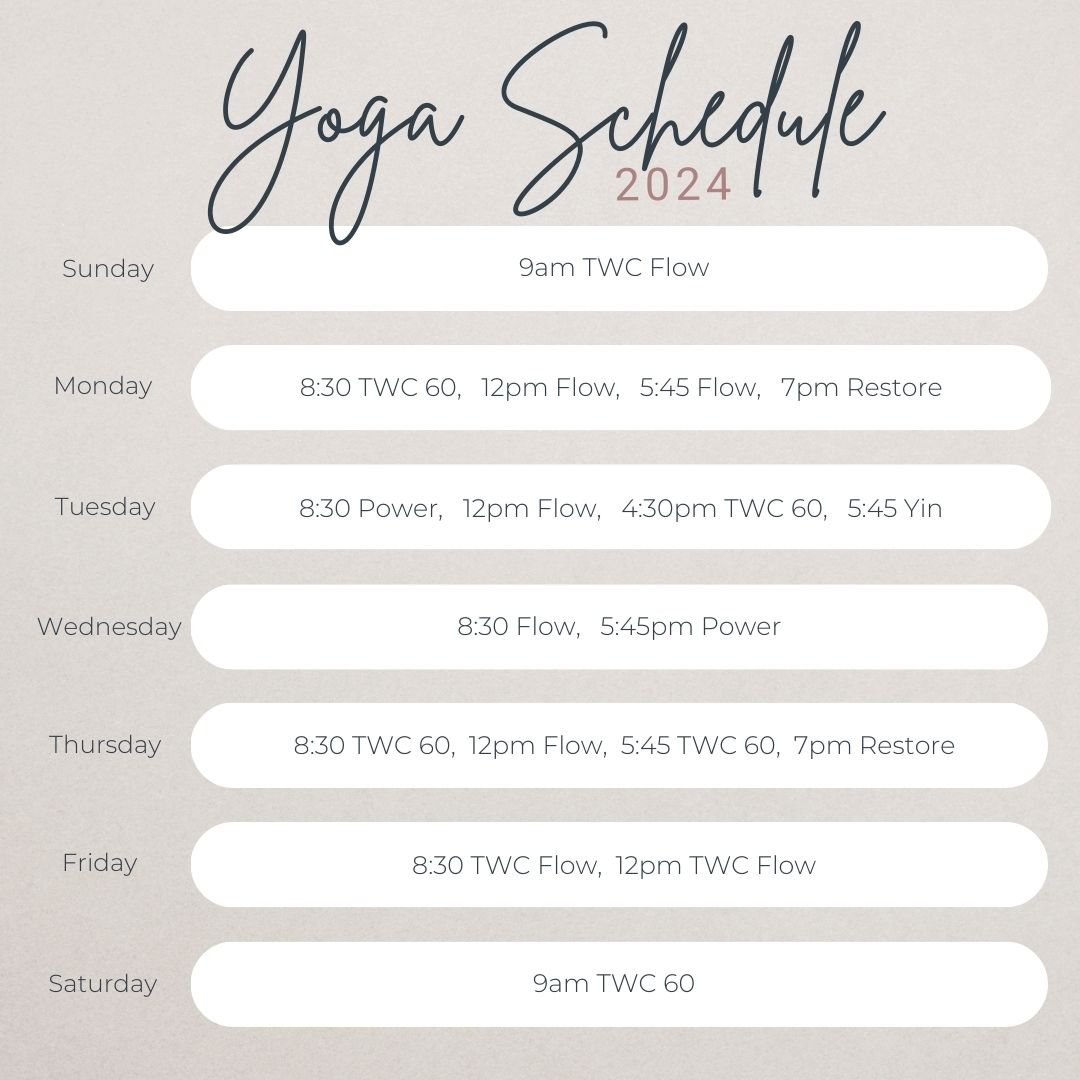 Yoga Calendar — The Wellness Collective