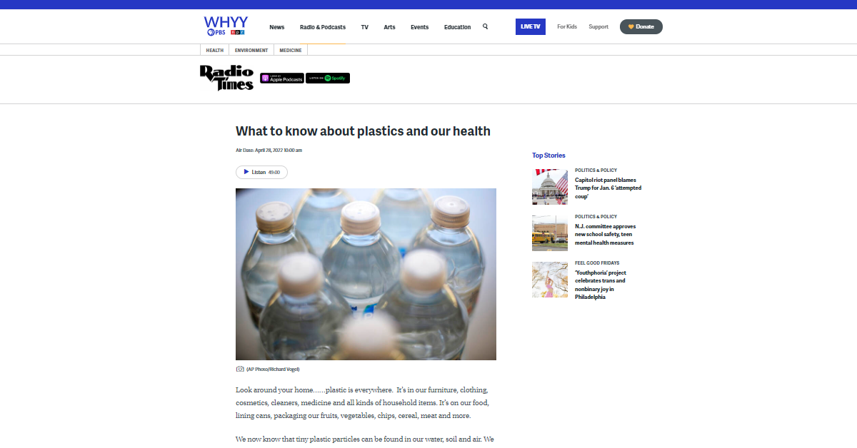 What to Know About Plastics and Our Health — Beyond Plastics - Working ...