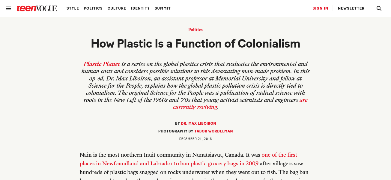 How Plastic Is a Function of Colonialism — Beyond Plastics - Working To ...