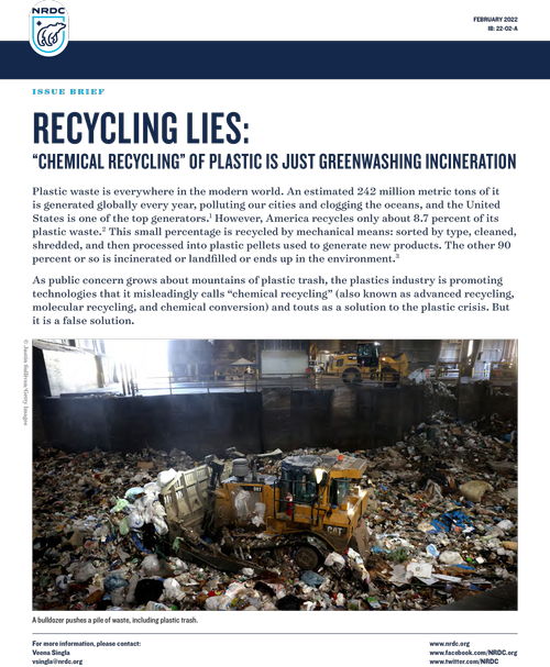 Recycling Lies: “CHEMICAL RECYCLING” OF PLASTIC IS JUST GREENWASHING ...