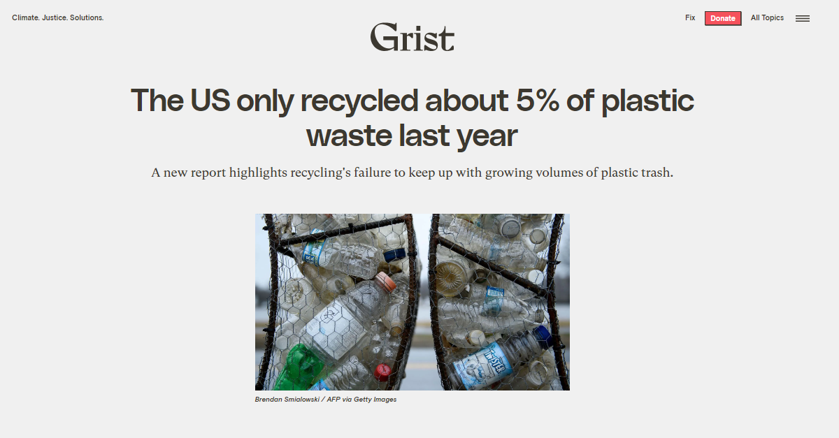 The Us Only Recycled About 5% Of Plastic Waste Last Year — Beyond ...