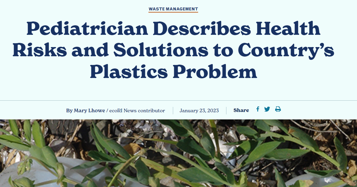 Pediatrician Describes Health Risks and Solutions to Country’s Plastics Problem — Beyond ...