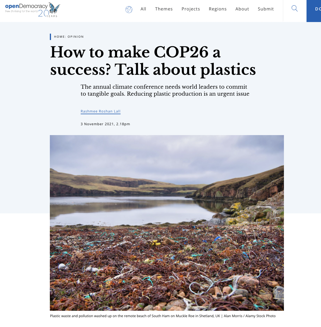 How to make COP26 a success? Talk about plastics — Beyond Plastics ...